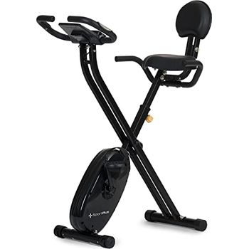SportPlus Heimtrainer klappbar, Ergometer-Fahrrad faltbar mit Rückenlehne, Pulsmessung ...