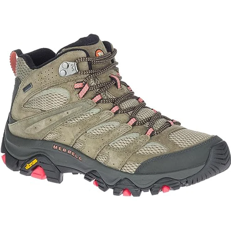 Merrell MOAB 3 Mid GTX, Damen-Wanderschuhe aus Veloursleder und Mesh ...