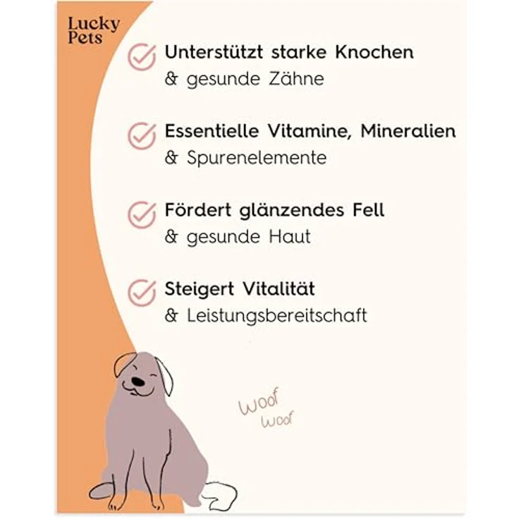 Lucky Pets Barf Pulver 1kg - Seealgenmehl für Hunde, 100% natürliche ...
