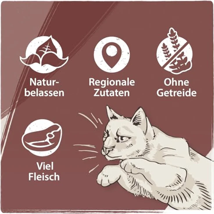 Venandi Animal Premium Nassfutter für Katzen Rind, Monoprotein, 12er ...